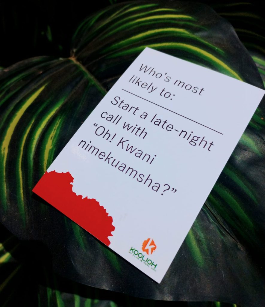 Kenyan AF: How Kenyan Are You? - Game Nights 254 Kenyan party game ...